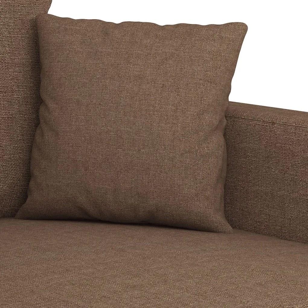 3dílná sedací souprava s poduškami hnědá textil 3201659