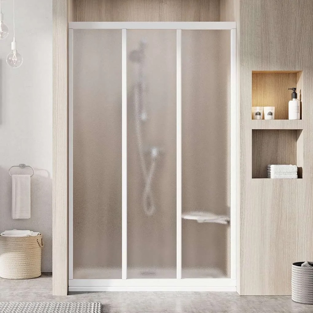 Ravak Supernova - Sprchové dveře trojdílné ASDP3-90, 87-91 cm, satin/sklo Grape 00V70UR2ZG