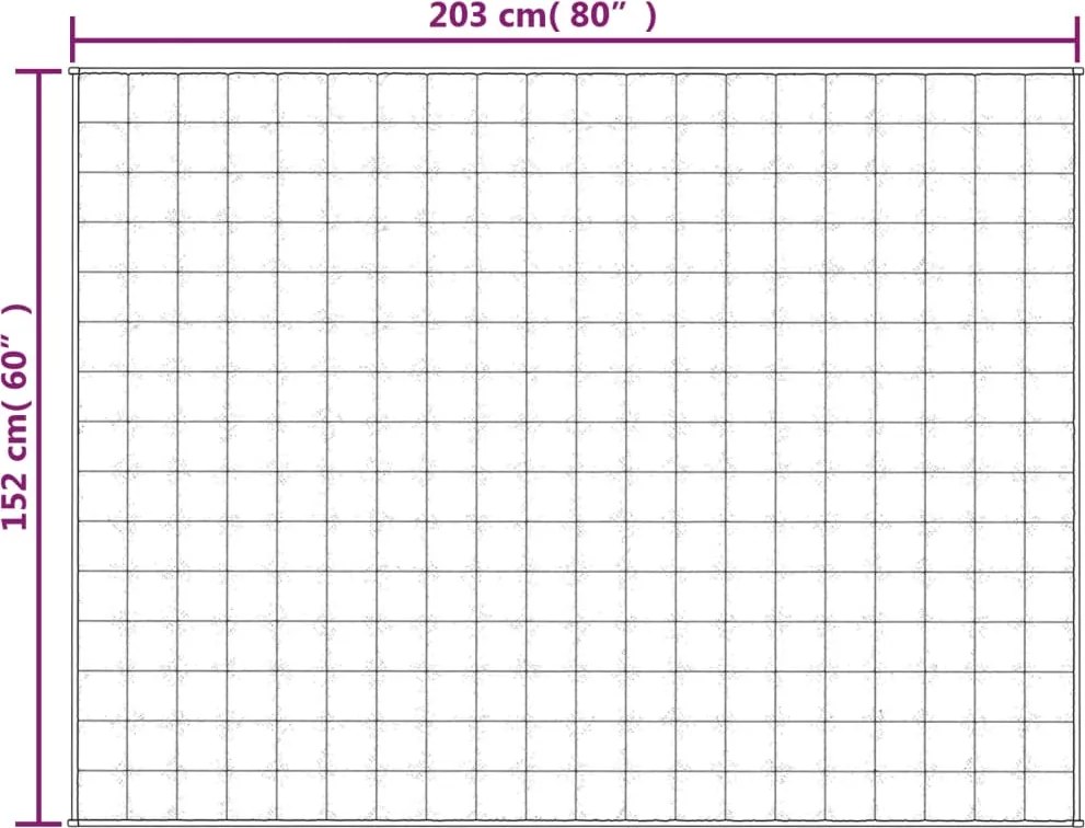 Zátěžová deka modrá 152 x 203 cm 11 kg textil 3154802