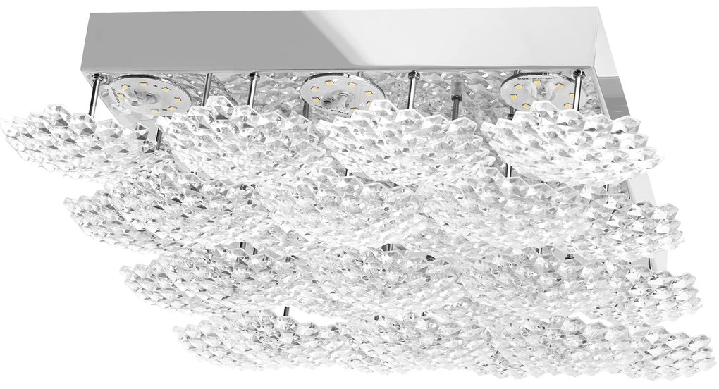 Toolight Toolight, LED stropní svítidlo 38x35cm, 40W, 4000K, 3600lm, MS015-C, chromová, OSW-09627