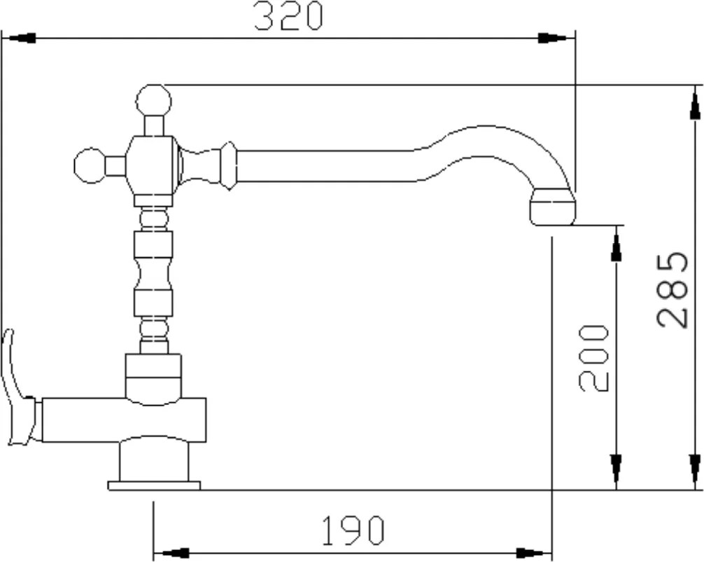 Sapho Kirké KI14B dřezová baterie bronz
