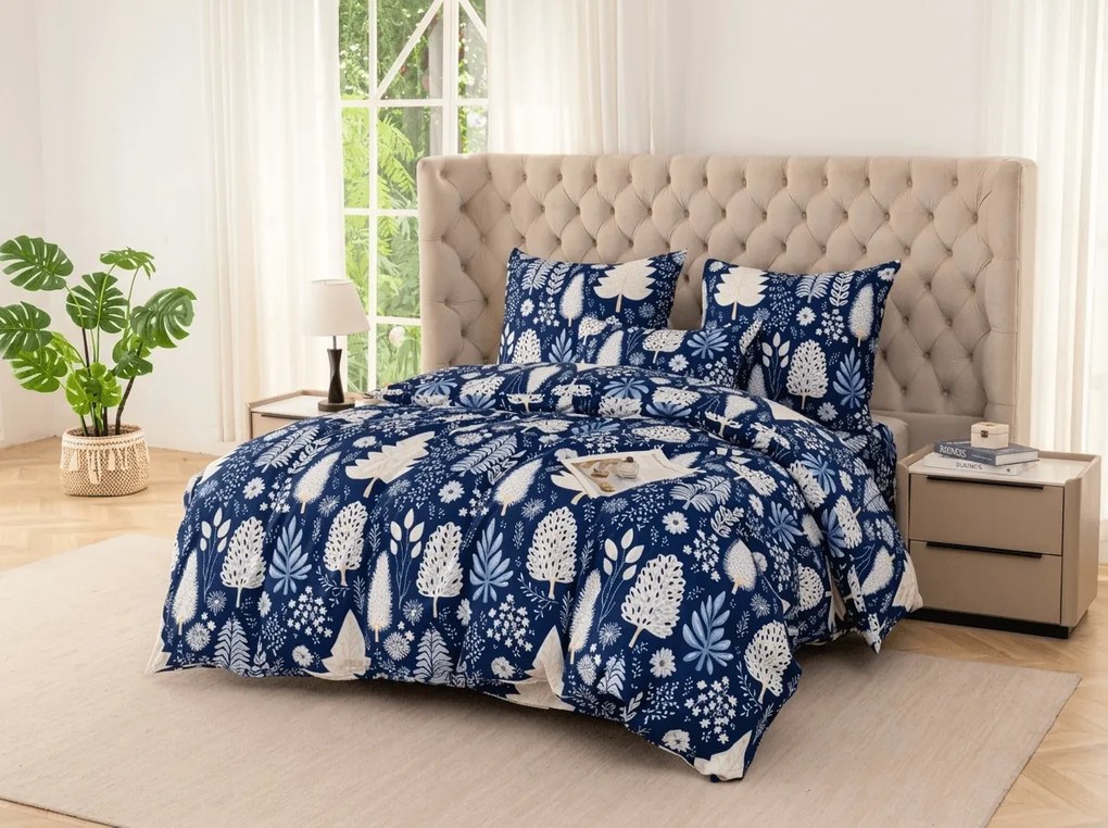 Povlečení z mikrovlákna INDIGO BLOOM modré Rozměr povlečení: 70 x 90 cm | 140 x 220 cm