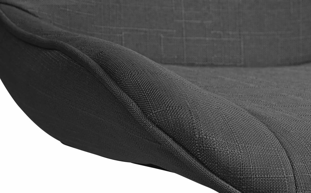 Sada 2 barových židlí Vonore látka bílá konstrukce – tmavě šedá