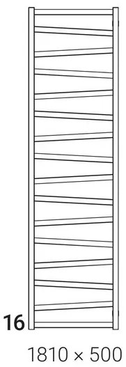 House Level Zet HLZE1810050MCEP Radiátor elektrický 181x50 cm, tyč GT vpravo, metalická černá