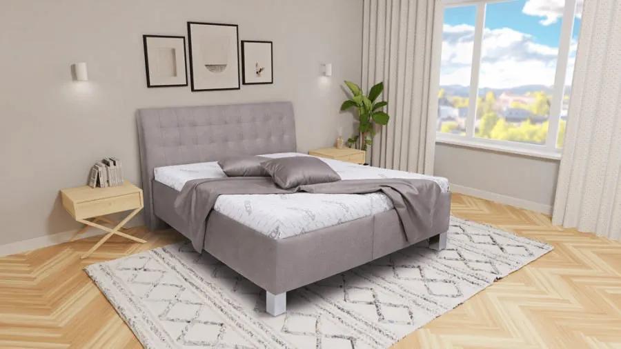 Pohoda Čalouněná postel LAURA s úložným prostorem a volně loženou matrací | Látka: Afro 11,Šířka matrace: 180 cm