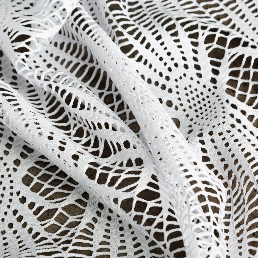 ZÁCLONA NA KROUŽCÍCH ROZI 140X250 CM BÍLÁ