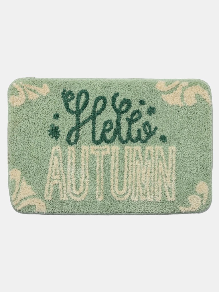 Sinsay - Koupelnová předložka s nápisem „Hello Autumn“ - zelená