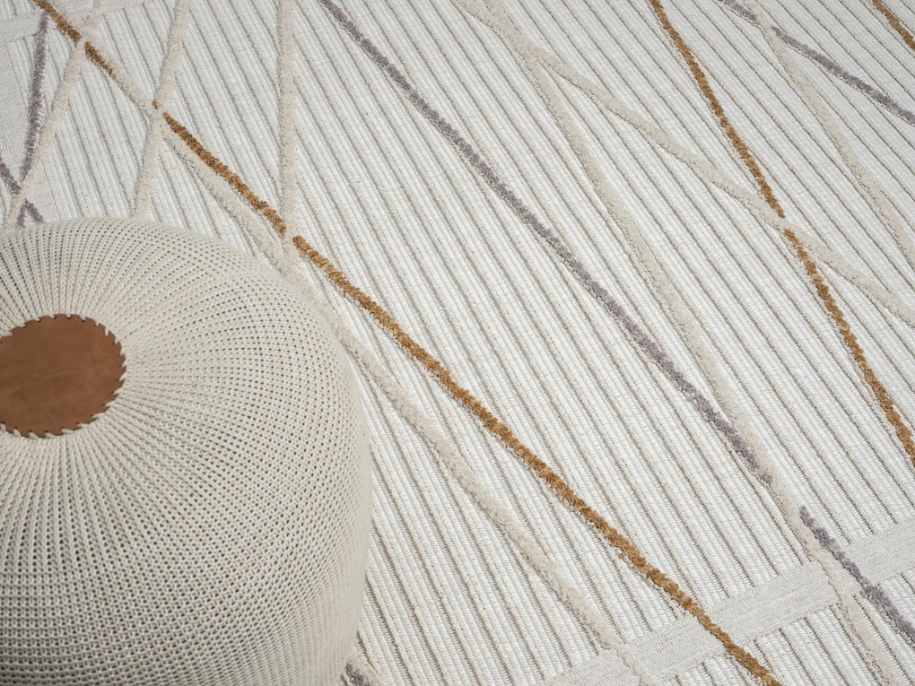 My Flair, Kusový koberec Luana 1 creme, 200x290, bílá, chodba / předsíň