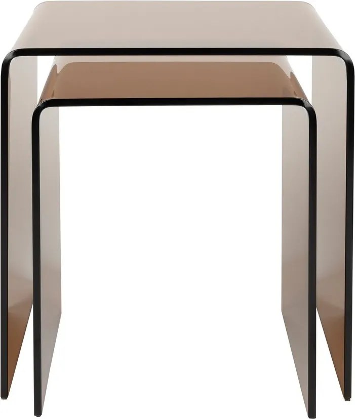 Skleněné odkládací stolky v sadě 2 ks 40x45 cm Vetro – Dutchbone