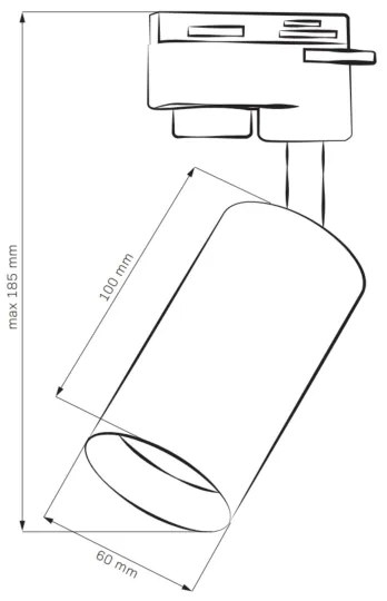 Bodové svítidlo do lištového systému MARIBEL 3xGU10/10W/230V +1 m lištový systém