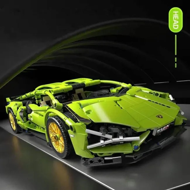Stavebnice auta SUPERCAR No.J2007 zelená - 470 dílků