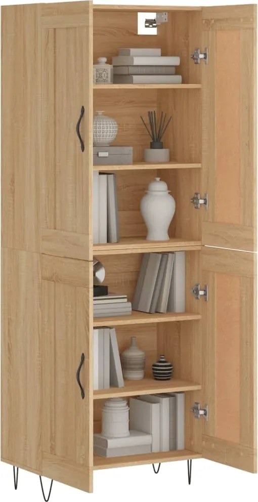 Skříň highboard dub sonoma 69,5 x 34 x 180 cm kompozitní dřevo 3199716