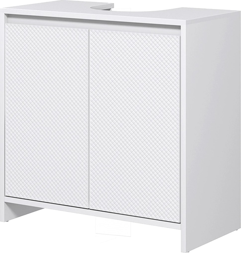 HOMCOM Podskříňková koupelnová skříňka Moderní koupelnová úprava se policí a proti převrhnutí, nosnost 40 kg, 60x30x60 cm, bílá