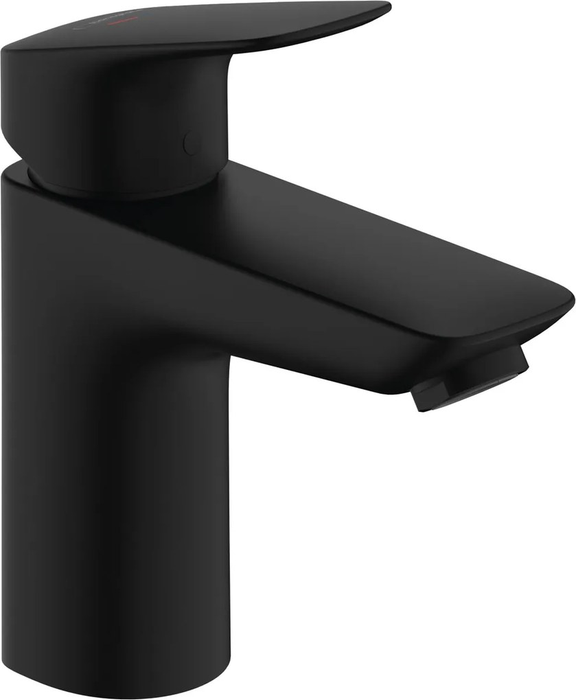 Hansgrohe Logis, umyvadlová baterie 100 s odtokovou soupravou Push-Open, černá matná, HAN-71107670