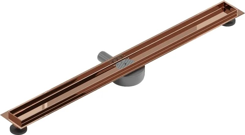 Mexen Flat 360° těleso k odtokovému kanálu otočné 80 cm, růžové zlato - 1640090