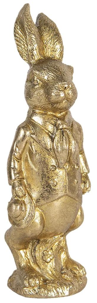 Velikonoční dekorace zlatého králíka Métallique - 6*5*15 cm