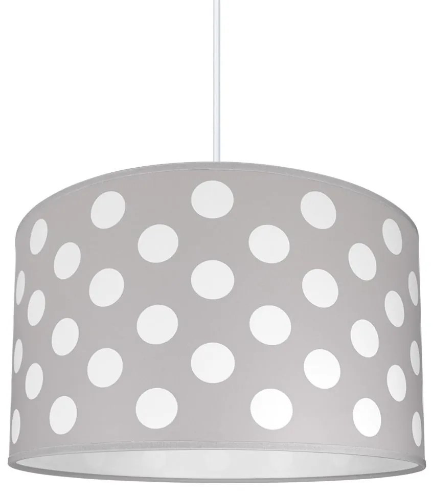 LAMPDAR Dětský lustr DOTS GREY 1xE27/60W/230V SA0305