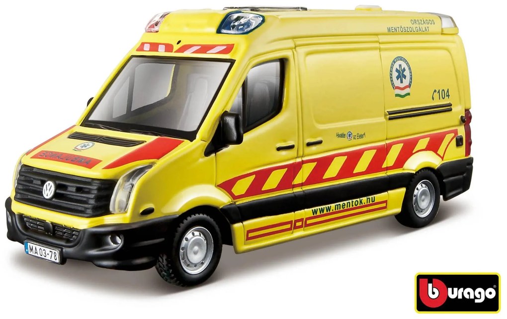 Bburago 1:50 emergency volkswagen crafter sanitka