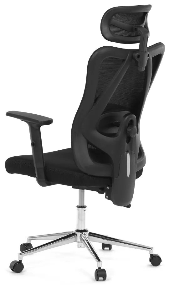 Kancelářská ergonomická židle LUMOS — síť / látka, černá
