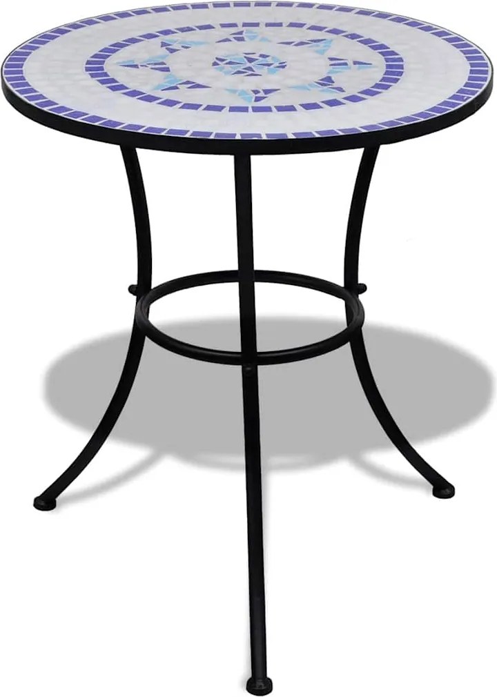 3dílný bistro set mozaikový keramický modro-bílý 271771