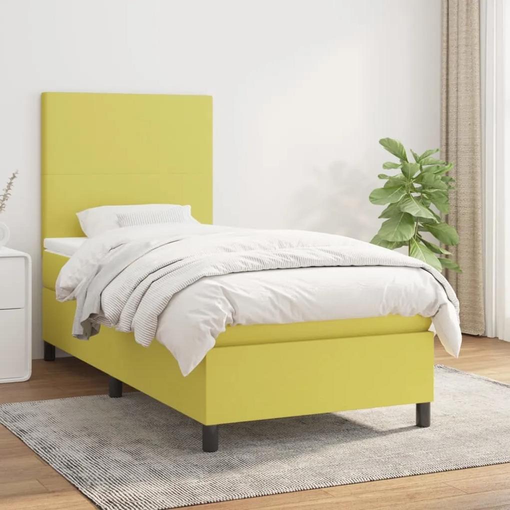 vidaXL Box spring postel s matrací 90x190 cm textil [3141582] Barva: Černá