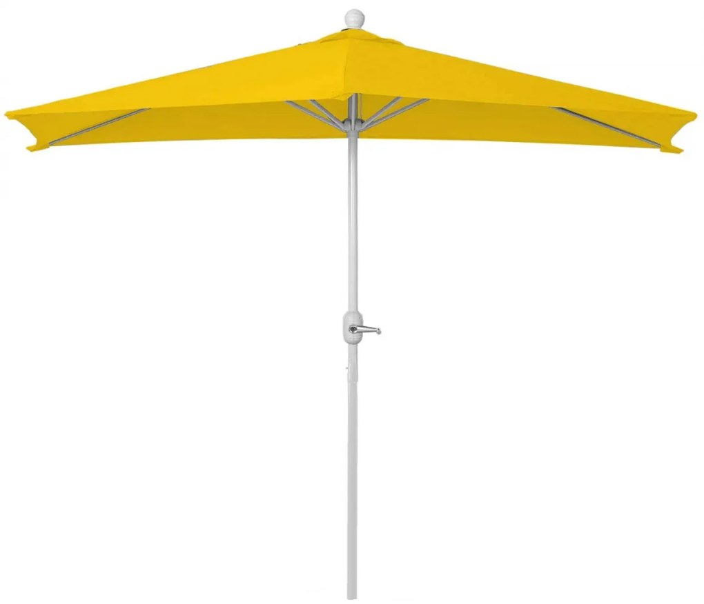 Slunečník půlkruh Parla 270 cm bez stojanu - polyester/hliník - žlutá