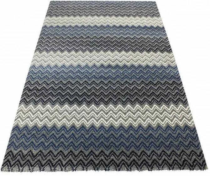 Moderní koberec ZIG ZAG blue 160x220