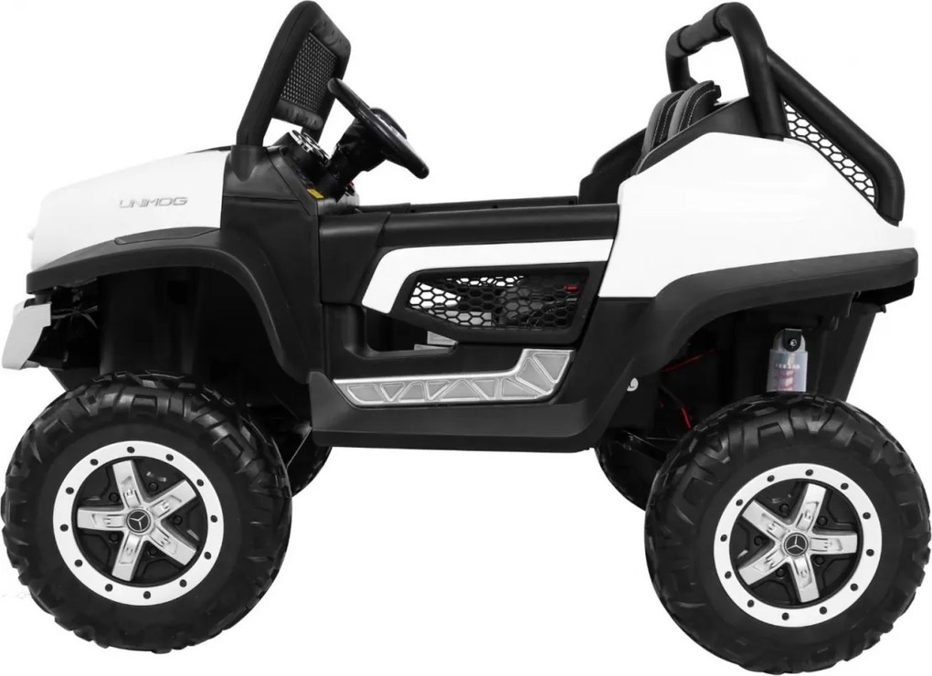 Ramiz Mercedes Benz Unimog elektrické autíčko pro děti bílé