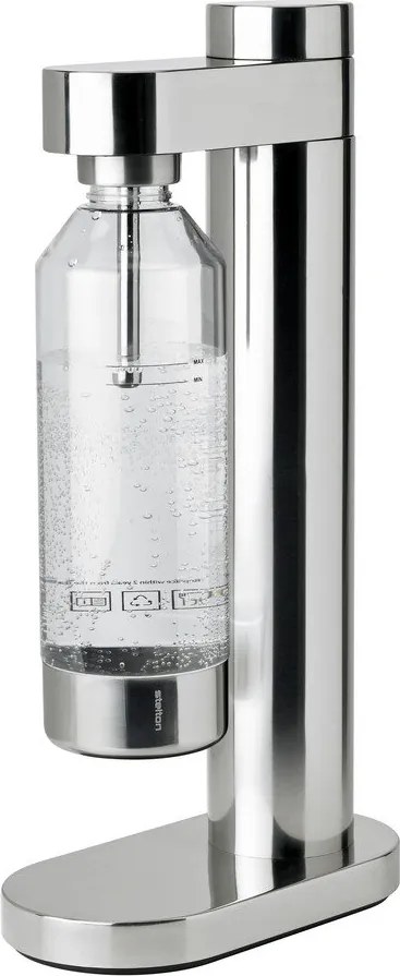 Výrobník sody z nerezové oceli ve stříbrné barvě Brus – Stelton