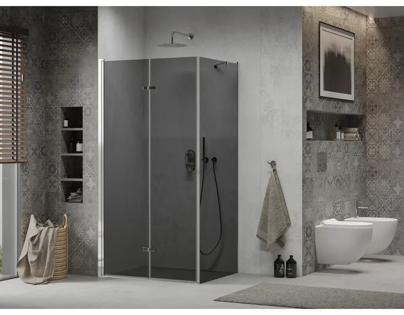 Mexen Lima sprchový kout 70x80cm, 6mm sklo, chromový profil-šedé sklo, 856-070-080-01-40