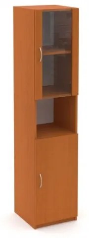 Kancelářský skříň Economics prosklená pravá - výška 180 cm - CC161LS - 3D3414
