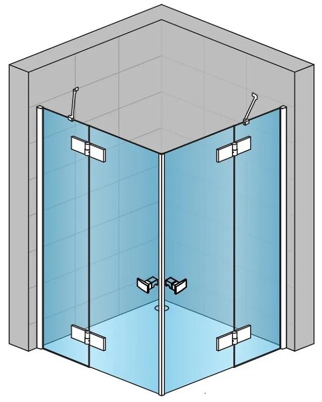Sprchové dveře Plano Geneve New Levé, čiré sklo GE 13 110