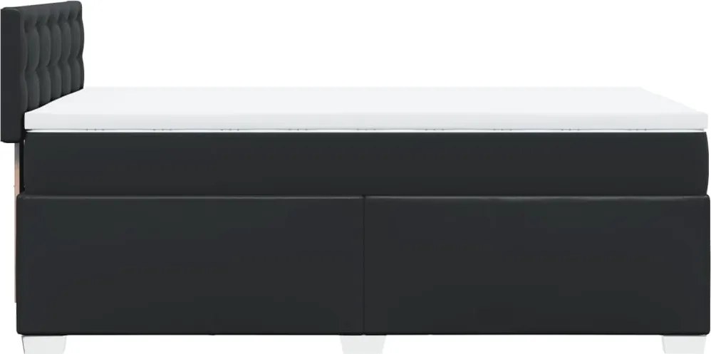 Box spring postel s matrací černá 100x200 cm umělá kůže 3286108