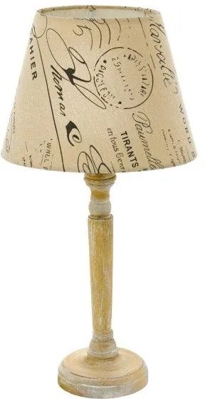 Eglo Vintage 43243 THORNHILL 1 Stolní lampa E14 1x40W hnědá, pobielená / béžová, hnědá Lampy a lampičky na noční stolek