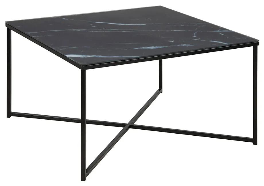 Design Scandinavia Konferenční stolek hranatý Alma, 80 cm, černá
