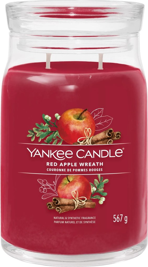 Svíčka yankee candle signature 2 knoty red apple wreath 567 g