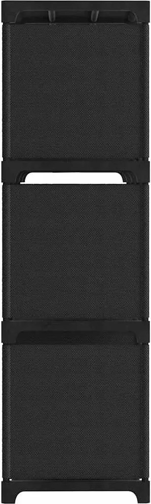 Výstavní police s 9 přihrádkami černá 103x30x107,5 cm textil 322610