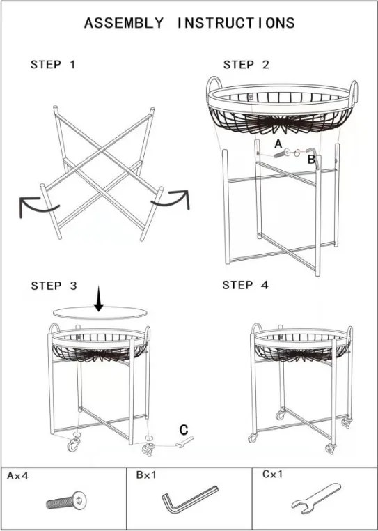 Designový servírovací vozík Barbalyn 57 cm vícebarevný