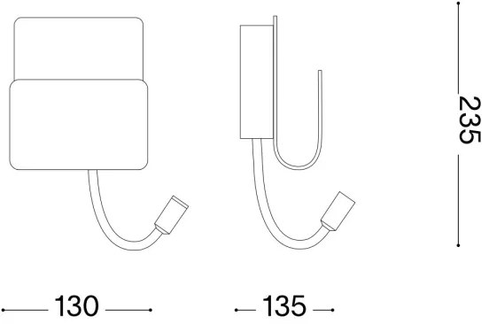 Ideal Lux - LED Nástěnné bodové svítidlo PROBE LED/9,5W/230V USB bílá
