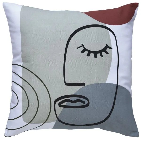 SCANquilt povlak DEKORO face-head šedobéžová 45 x 45 cm