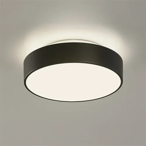 ACB Iluminacion Stropní LED svítidlo DINS, ⌀ 26 cm, 18W, CRI90, IP44, CCT switch 2700-3000K Barva: Černá, Stmívání: DALI/PUSH