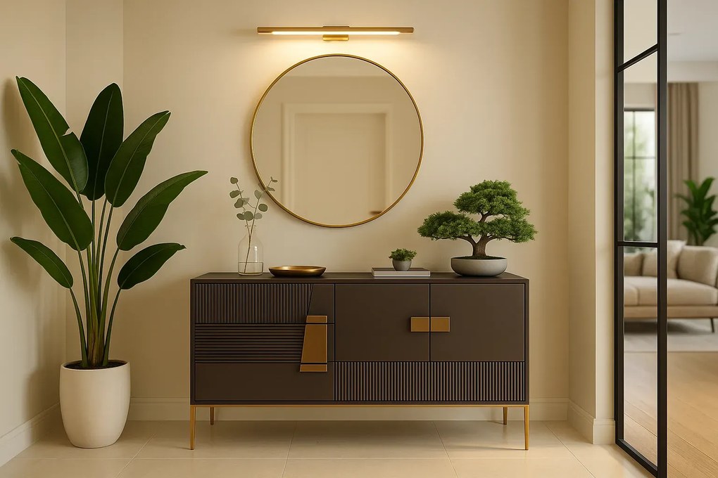 Komoda Stilig ST102 160 cm grafit/zlatá