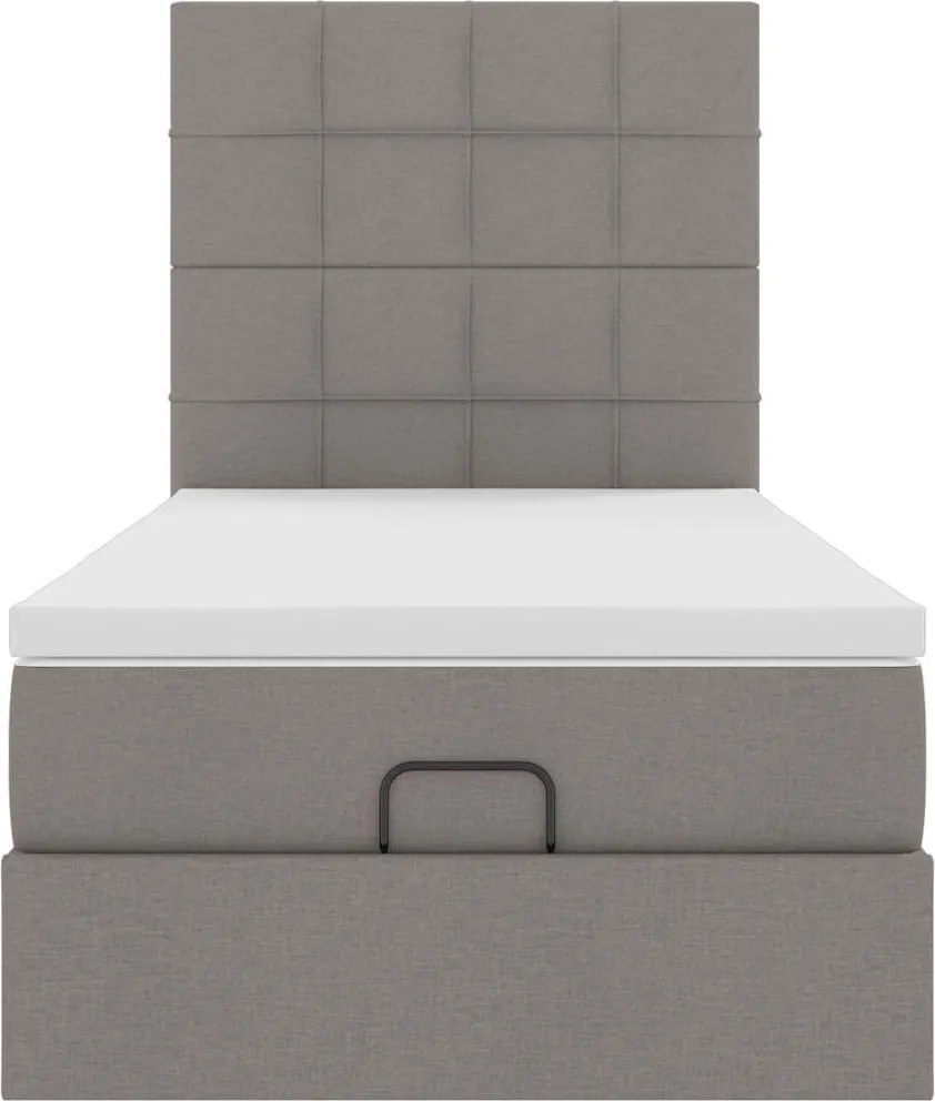 Osmanský rám postele s matrací taupe 90x190cm textil 3313123