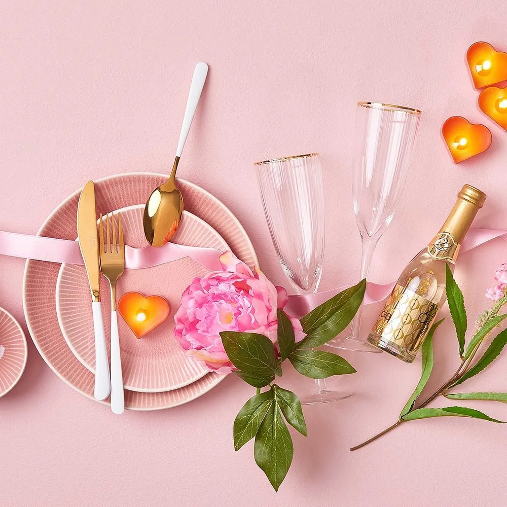 GOLDEN TWENTIES Sklenice na šampaňské se zlatým okrajem 250 ml