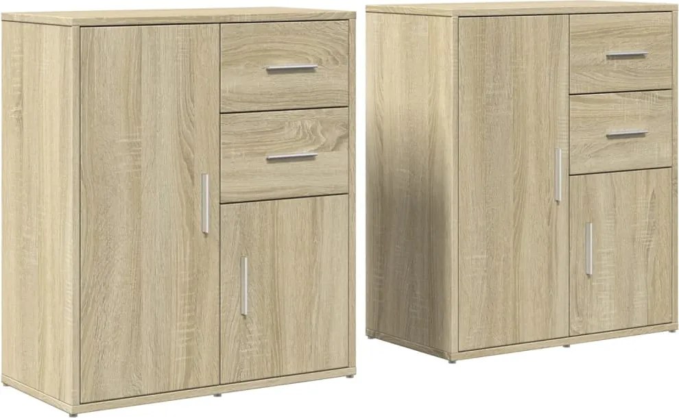 Příborníky 2 ks dub sonoma 60 x 31 x 70 cm kompozitní dřevo 3276562