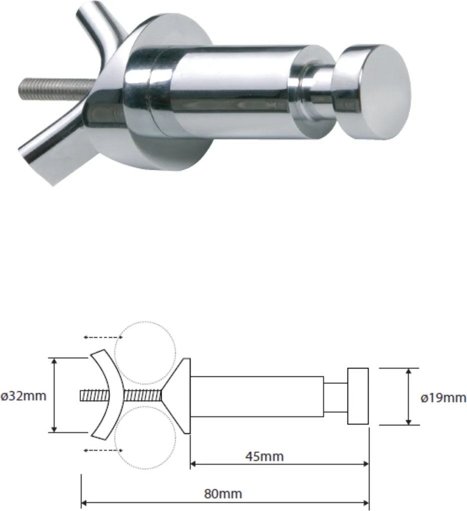 Sapho XP200 háček na otopné těleso chrom