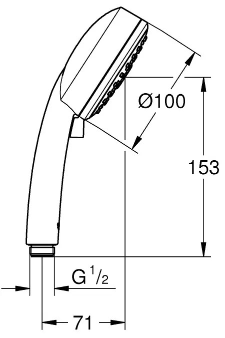 GROHE Vitalio Comfort 100 - Ruční sprcha se 3 proudy, chrom 26092000