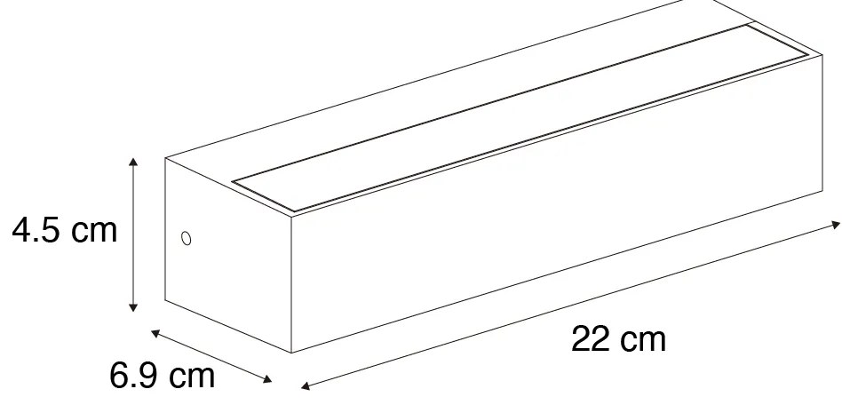 Průmyslová nástěnná lampa rezavě hnědá vč. LED IP65 - Steph