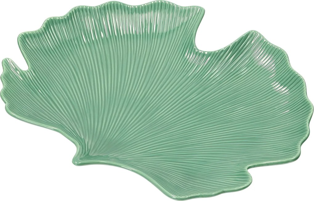 Talíř Jungle Leaves 35cm light green