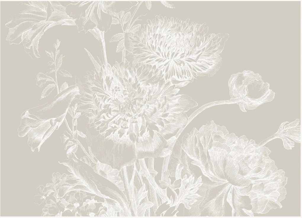 Tapeta Engraved Flowers